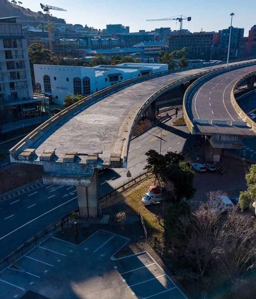 Unfinished highway amazing half-done construction